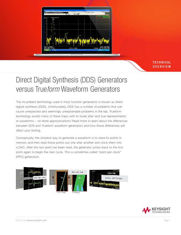 Direct Digital Synthesis (DDS) Generators versus Trueform Waveform Generators PDF Asset Page ...